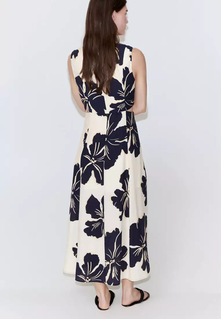 Buy Mango Floral Print Cut-Out Dress 2026 Online | ZALORA