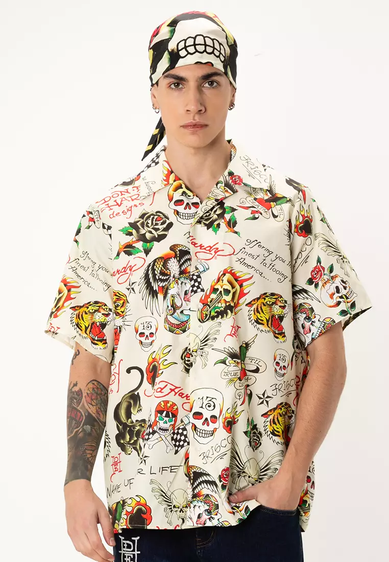 Buy Ed Hardy Signature Tattoos Full-Print Shirt Online | ZALORA Malaysia
