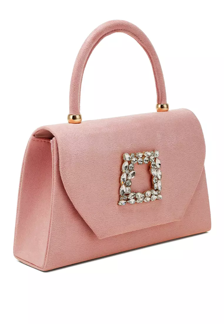 Buy London Rag Mini Top Handle Brooch Bag in Pink Online | ZALORA Malaysia
