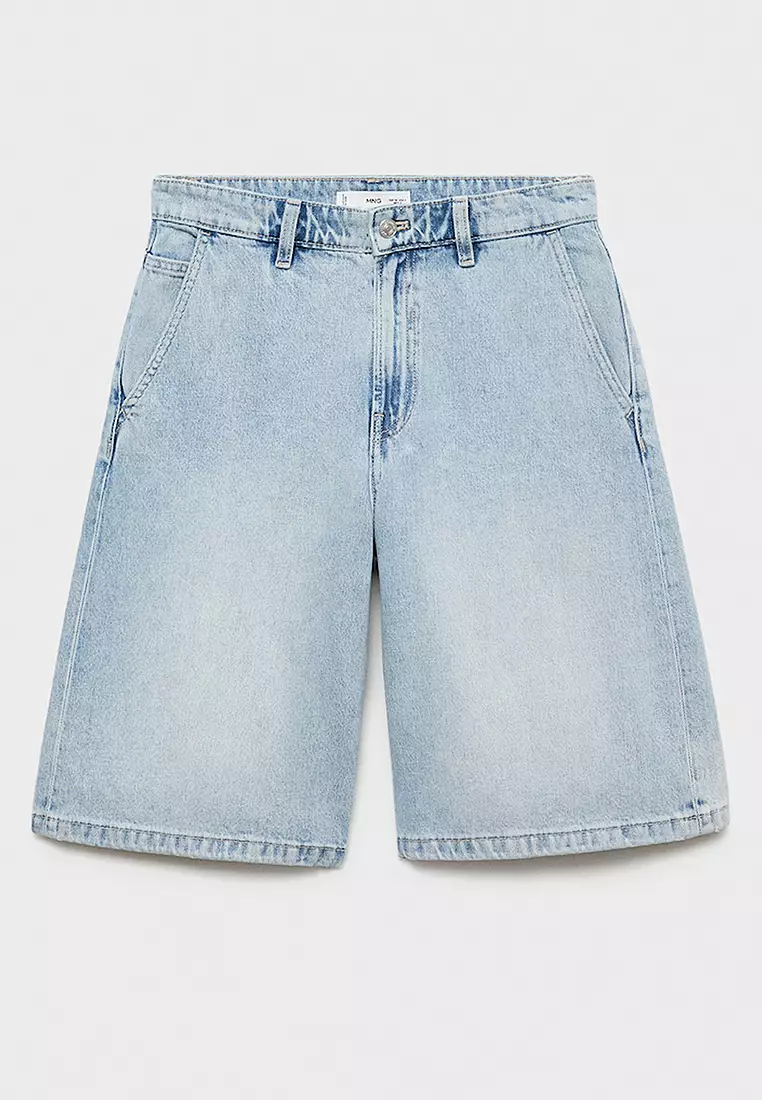 Buy Mango Straight Mid-Rise Denim Jorts Online | ZALORA Malaysia