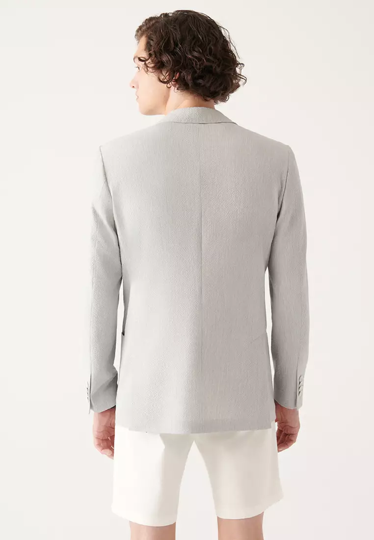 Buy Avva Slim Fit Seersucker Jacket 2025 Online | ZALORA