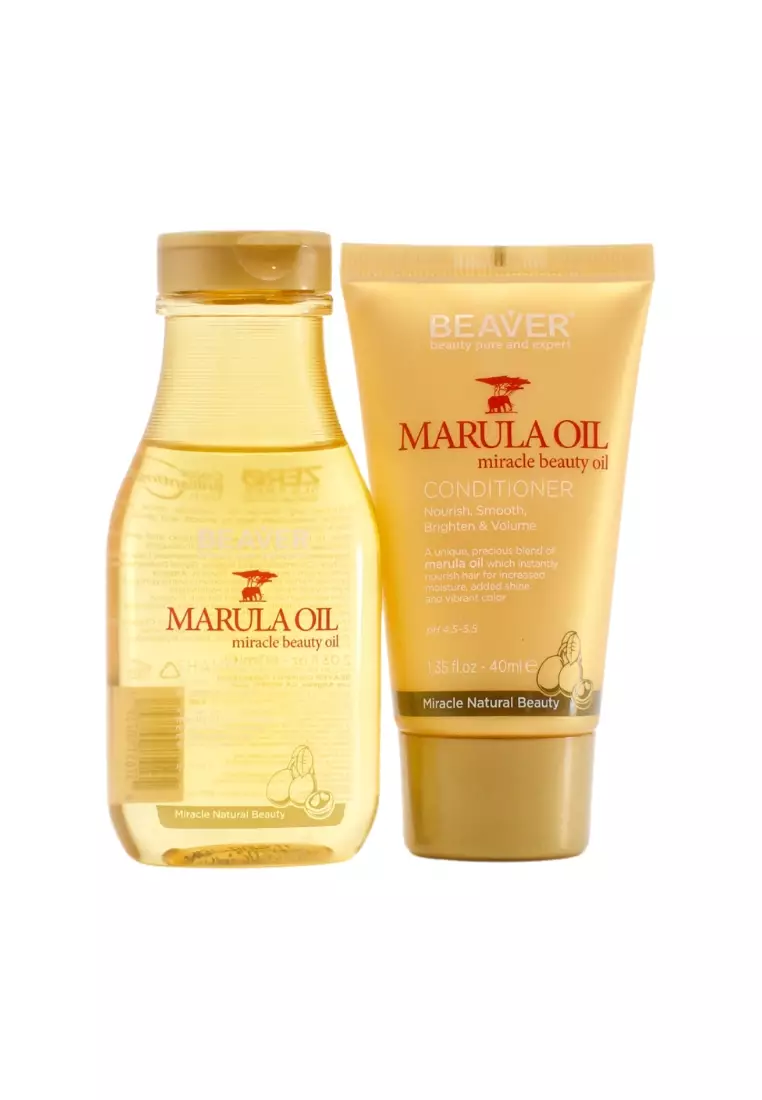 Buy BEAVER Beaver Beauty Naturals Marula Oil Shampoo And Conditioner ...