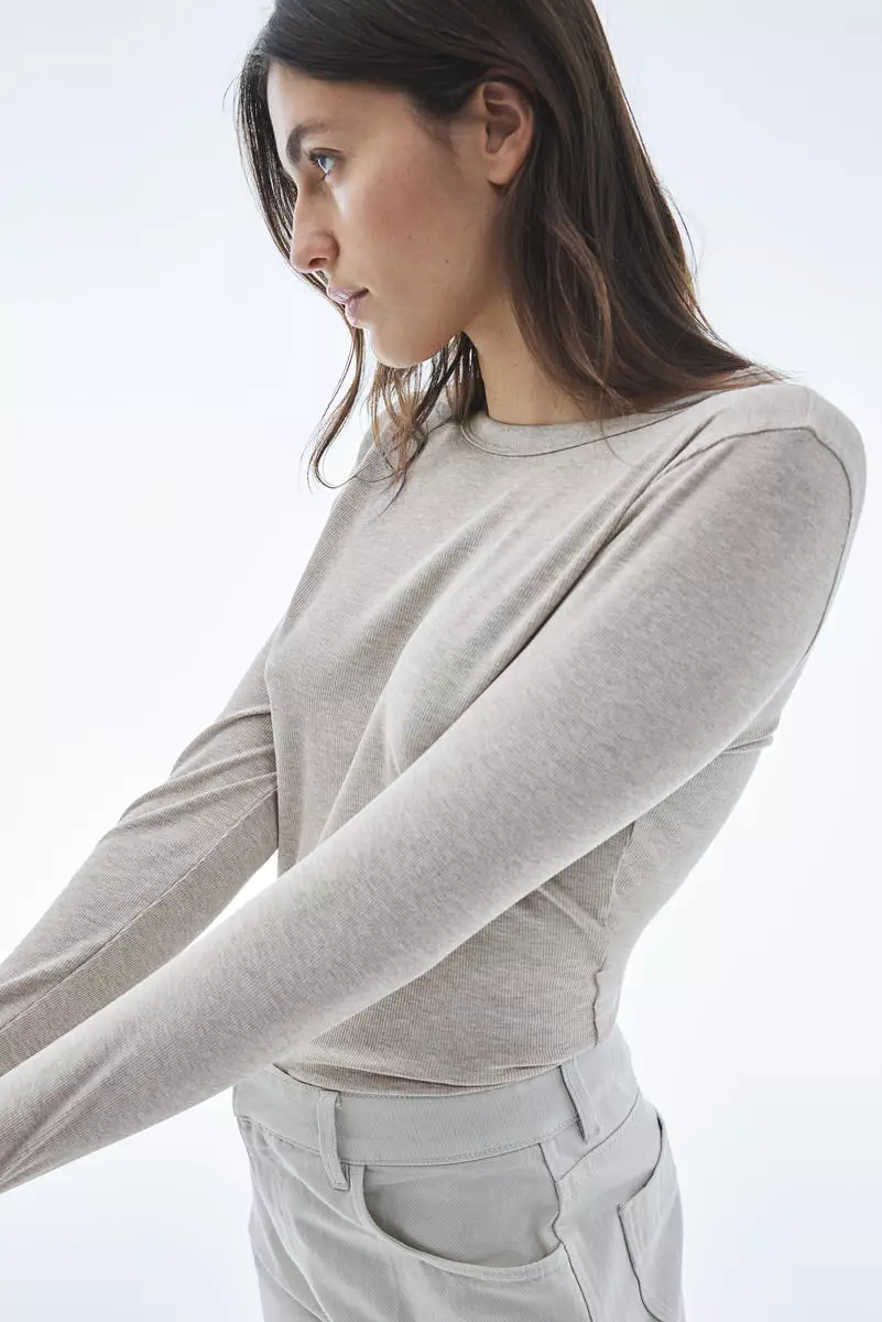 Buy H&M Ribbed top 2025 Online | ZALORA