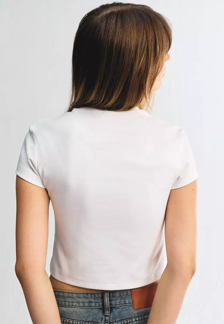 Pomelo Embroidered Logo Tee - White 2026 | Buy Pomelo Online | ZALORA ...