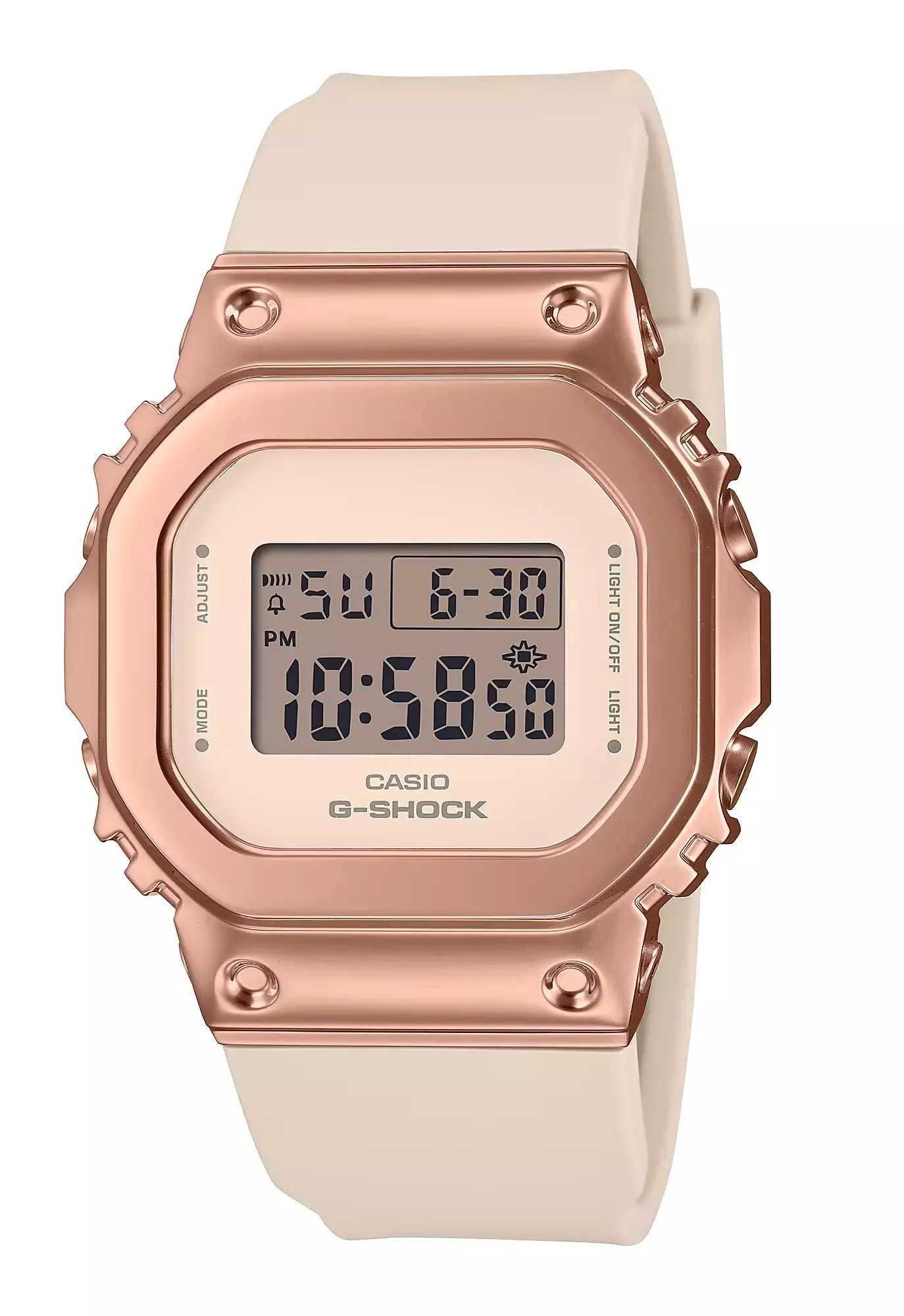 Jual G-shock G-Shock Women Digital GM-S5600UPG-4 Rosegold Cream Resin ...
