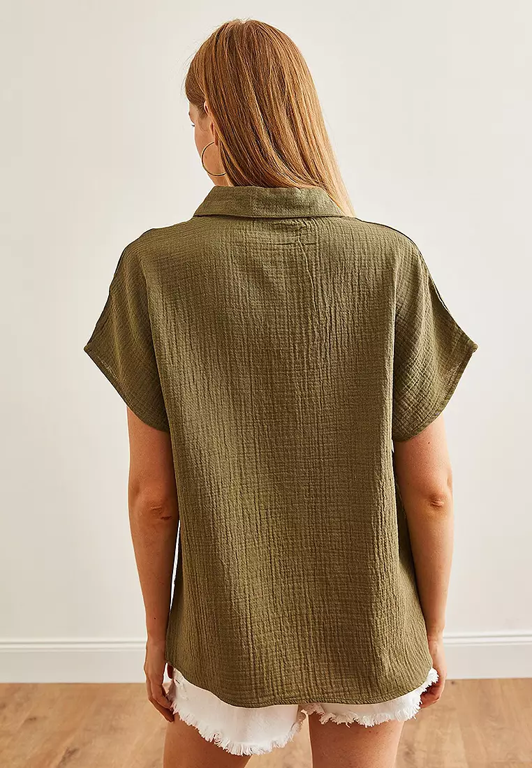 Buy Olalook Bat Basic Muslin Shirt 2025 Online | ZALORA