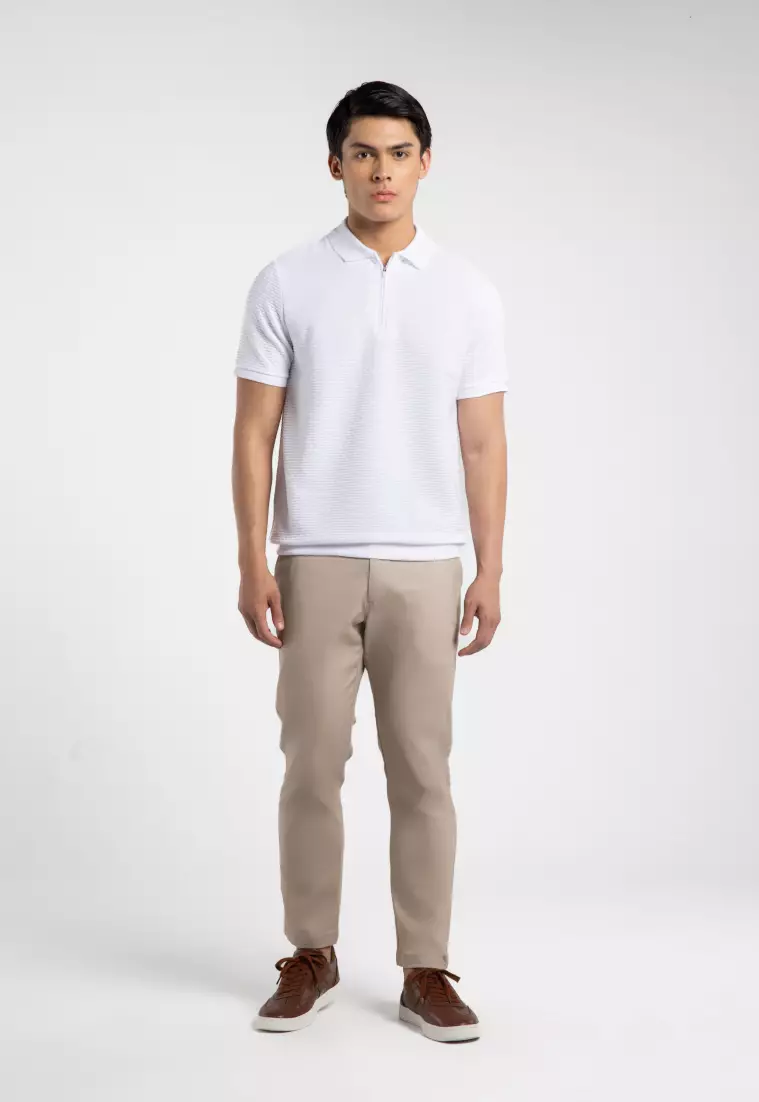 Jual MOC MOC - Kaos Polo Pria Lengan Pendek Caleb - White Original 2025 | ZALORA Indonesia