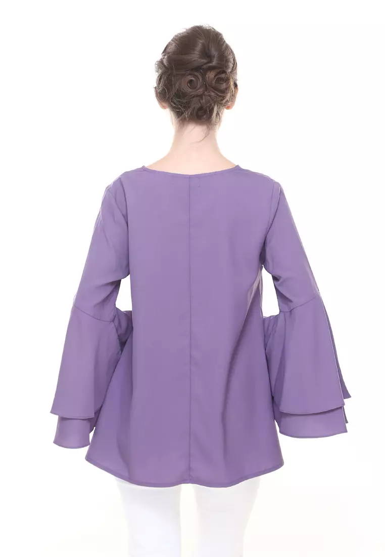 Buy Rina Nichie Basic Rena Top in Dusty Purple Online | ZALORA Malaysia