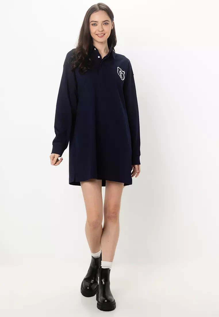 Buy CALVIN KLEIN Rugby Jersey Patch Polo Mini Dress - Calvin Klein ...
