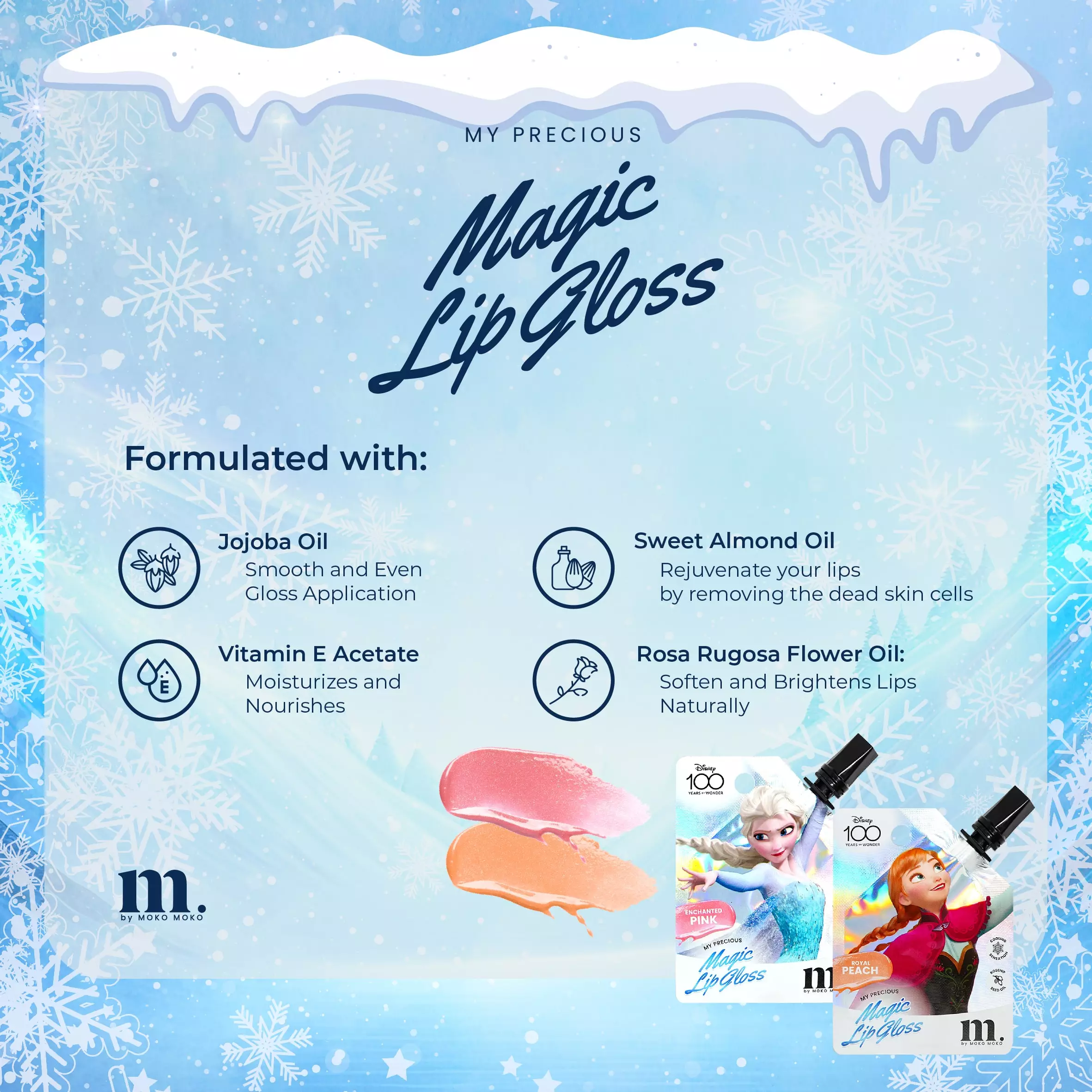 Jual MOKO-MOKO Moko Moko x Disney 100 My Precious Magic Lip Gloss ...