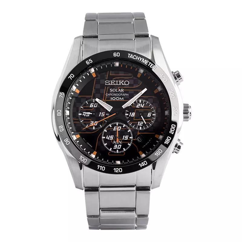 Jual Seiko Jam Tangan Pria Seiko Solar SSC067P1 Chronograph Black Dial ...