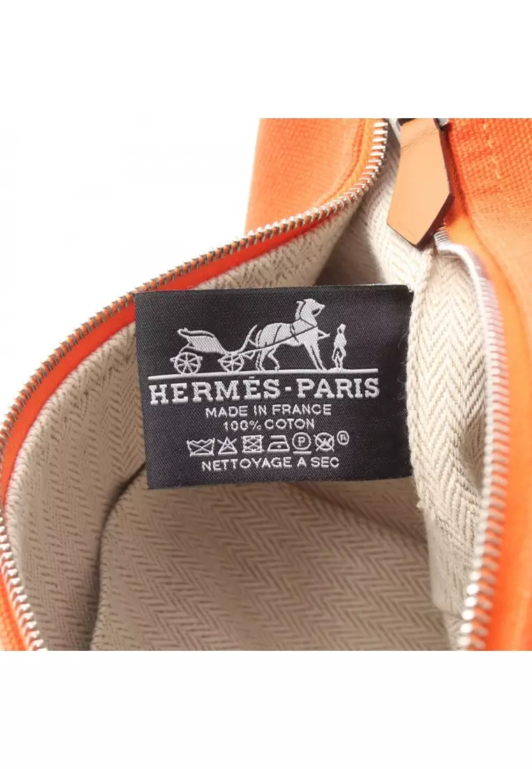 Buy Hermès Pre-Loved Hermès Bride-a-Brac PM orange Feu Handbag canvas ...