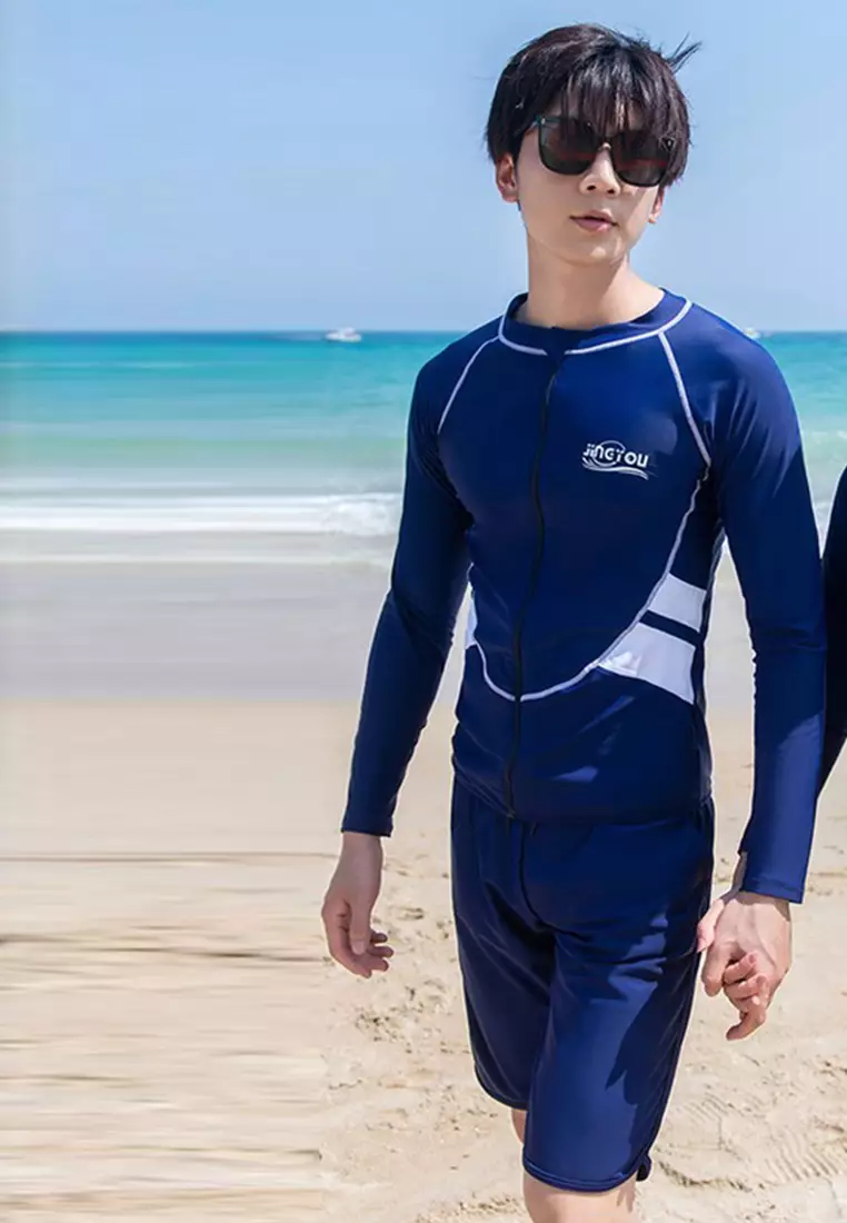 Buy LYCKA LLL3037 Korean Style Men Rash Guard 3-Pieces Set Blue 2025 ...