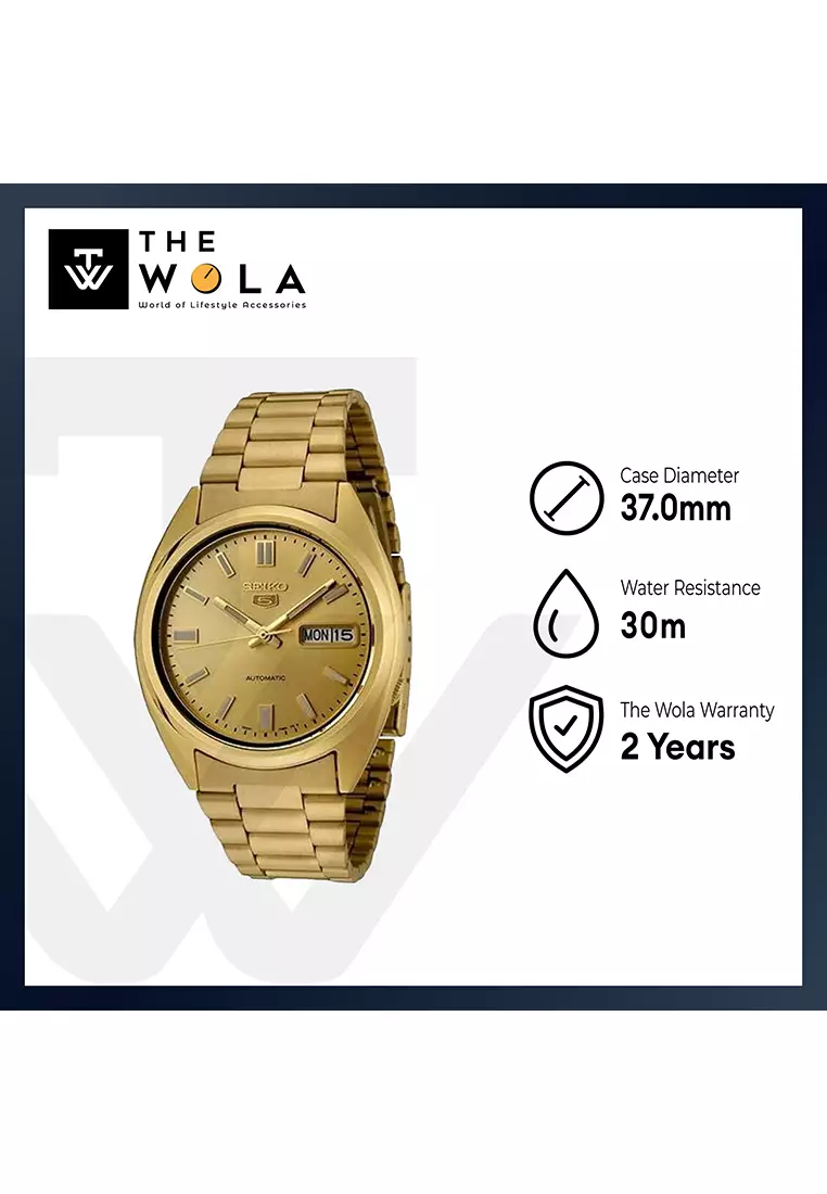 Seiko Men's Automatic Watch SNXS80K1 Gold Stainless Steel Strap 2025 ...