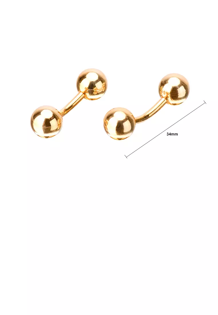 Buy ZITIQUE Simple Temperament Plated Gold Geometric Double Bead ...