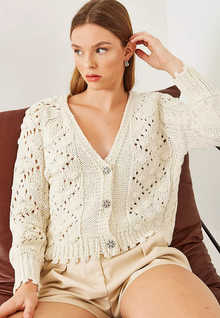 Jual Bianco Lucci Pompom Buttoned Knitted Cardigan Original 2025 ...
