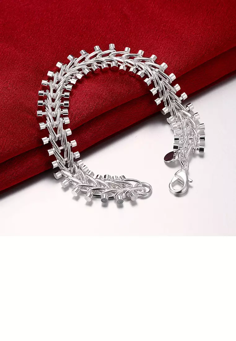 Buy Glamorousky Simple Fish Bone Bracelet 2024 Online | ZALORA Singapore