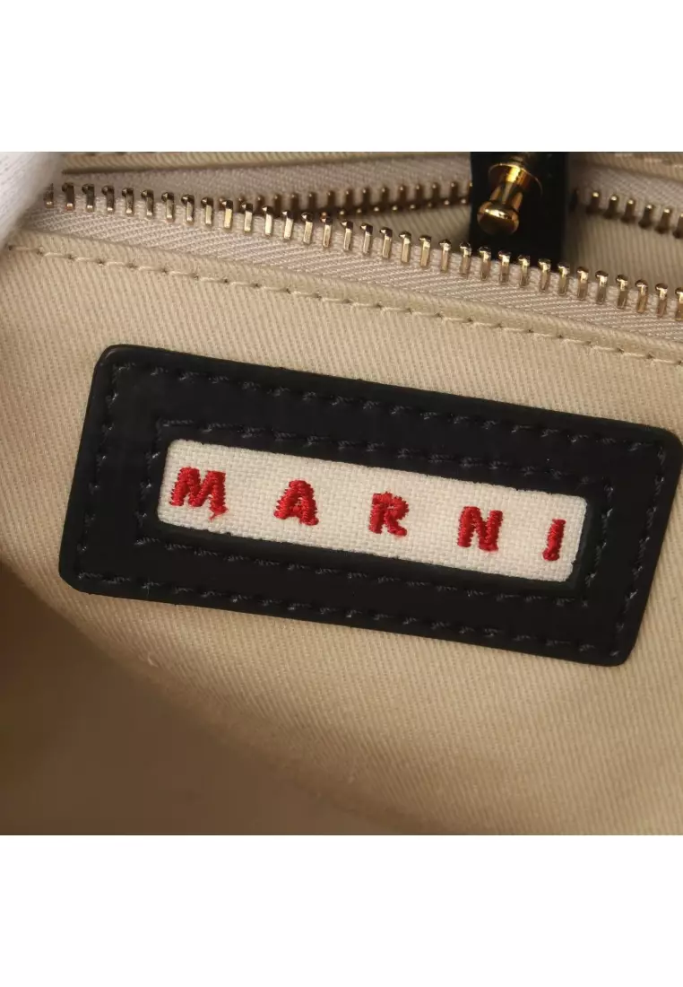 Marni Pre-Loved MARNI TROPICALIA SUMMER Small Handbag leather Raffia ...