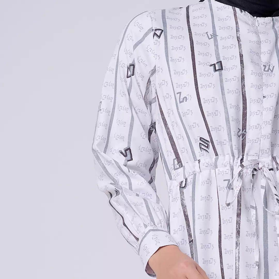 Jual ZM ZM Zaskia Mecca - Ahava Off White Gamis - Aksara Nusantara ...