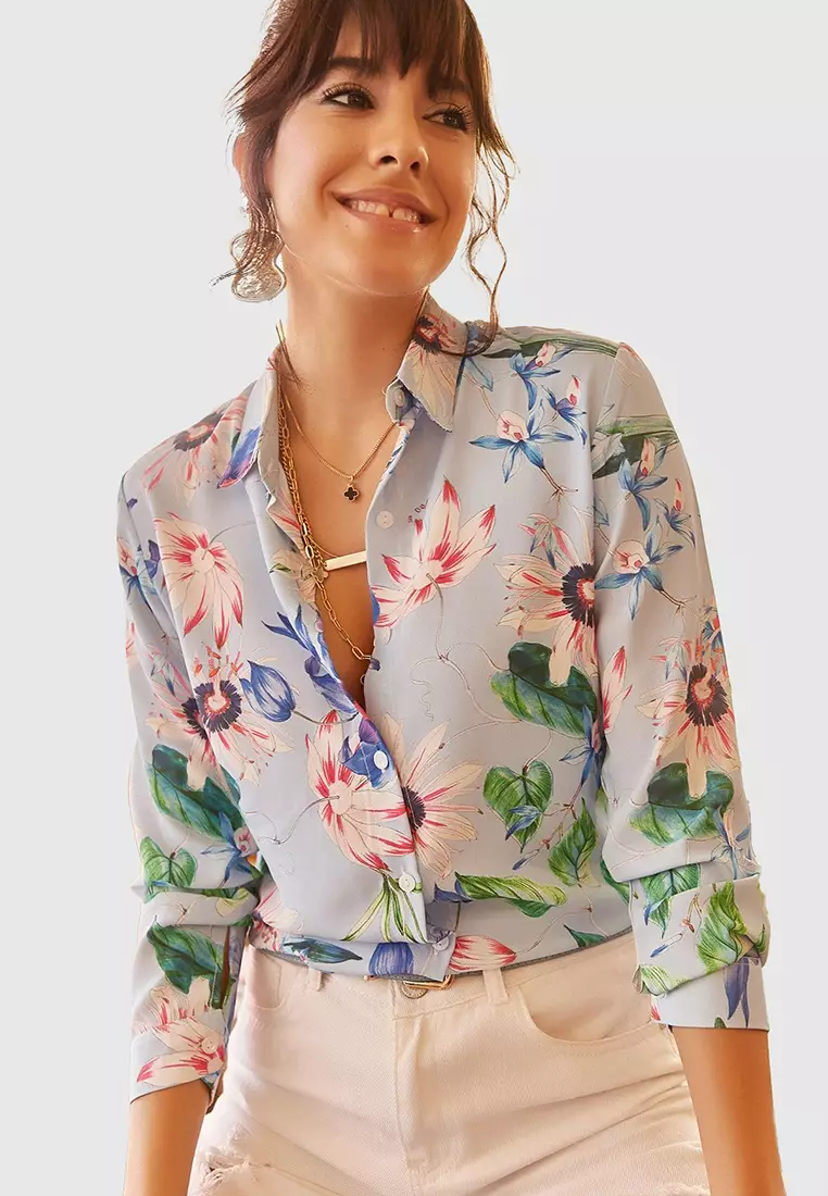 Buy Olalook Floral Bat Shirt 2026 Online | ZALORA Philippines