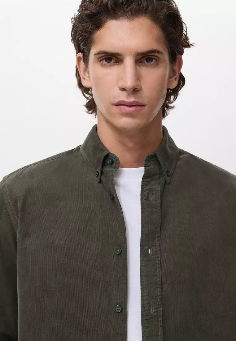 Buy MANGO Man Classic-Fit Micro-Corduroy Shirt 2025 Online | ZALORA