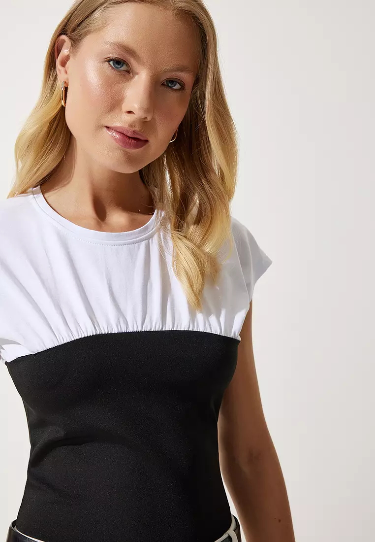Buy Happiness Istanbul Round Neck Colorblock Top 2025 Online | ZALORA ...