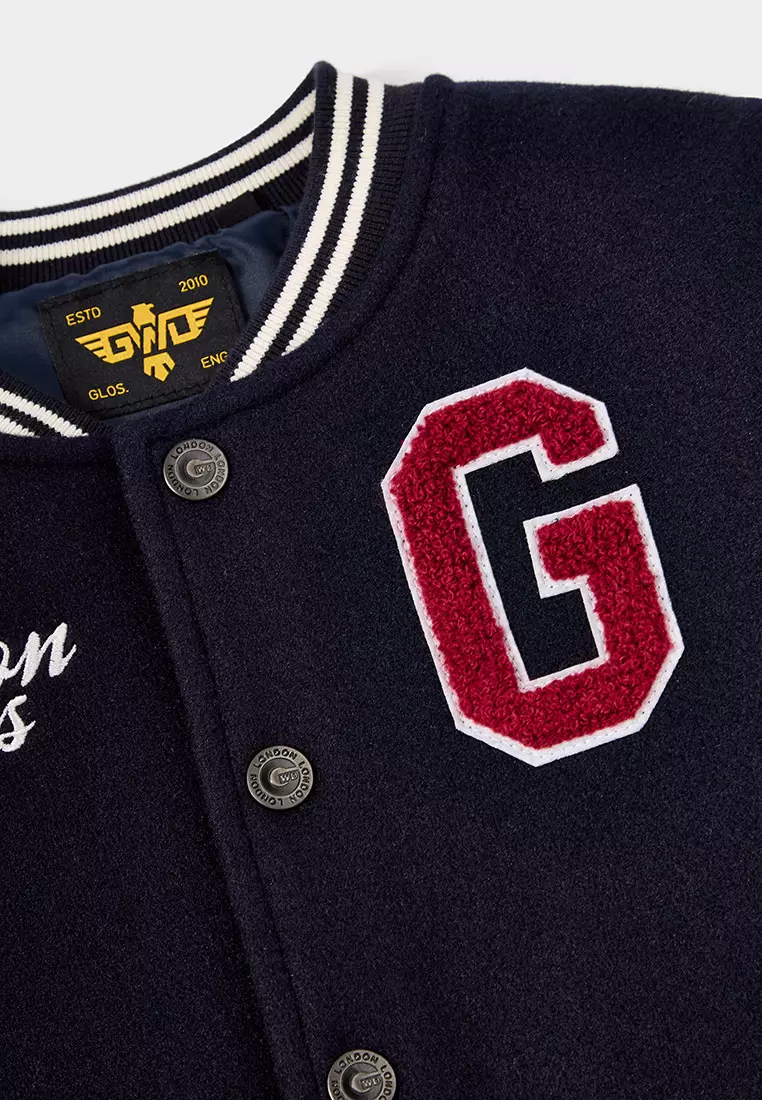 Buy GWD Berkeley Varsity Colour block Jacket with Embroidered Lion ...