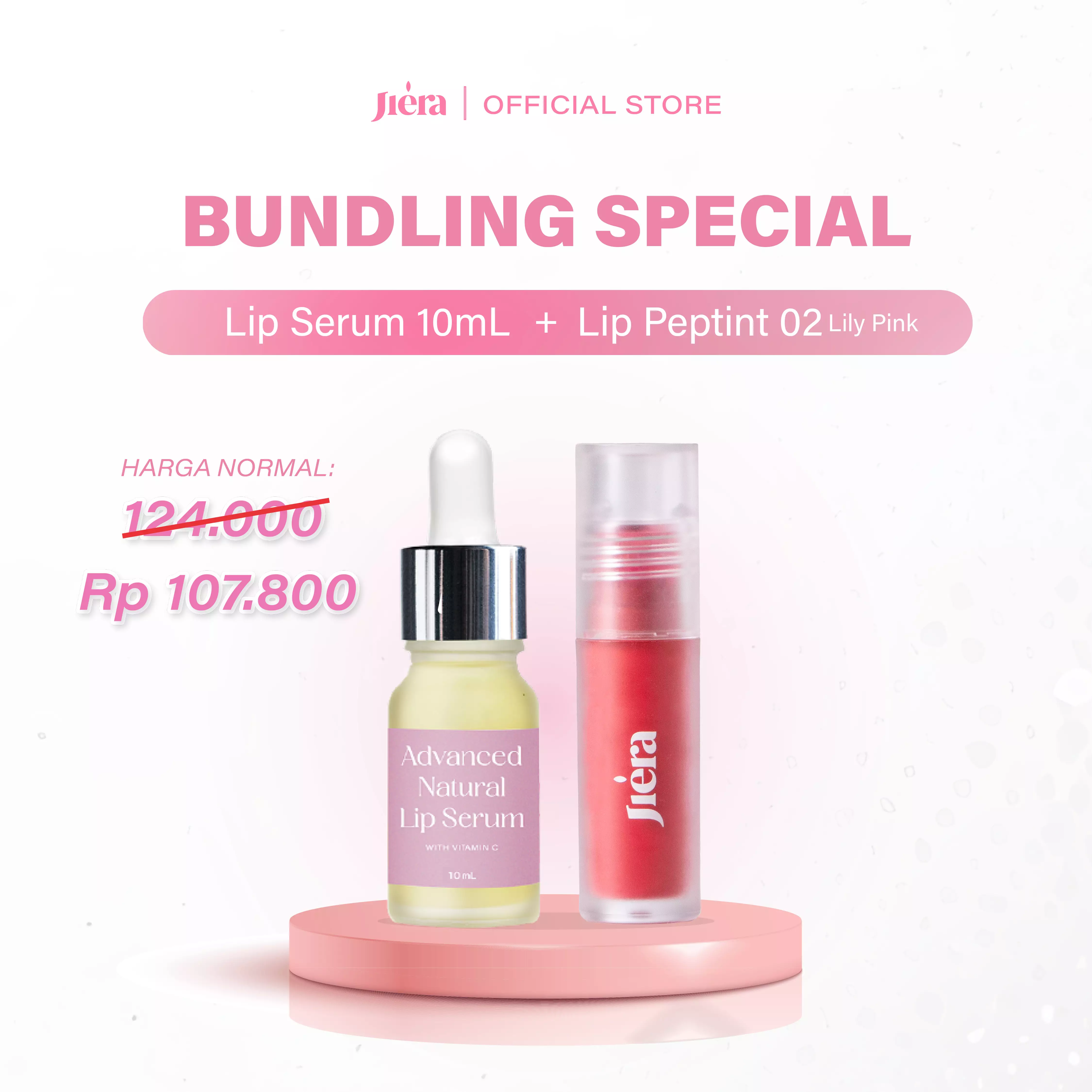 Jual Jiera [Bundling] JIERA Lip Peptint 3,5ml |)Shade 0.2 Lily Pink ...