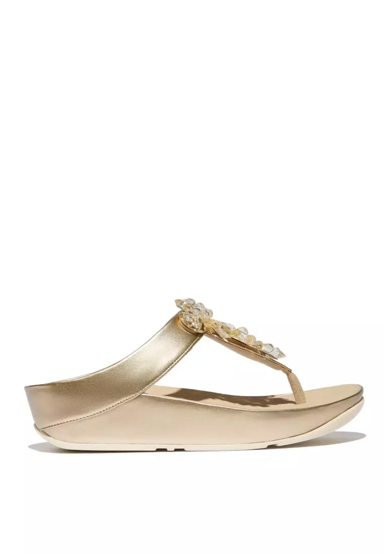 Buy FitFlop FitFlop RUMBA Starburst-Bead Metallic Toe-Post Sandals ...