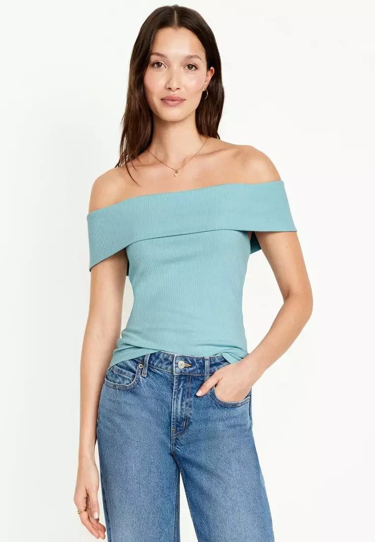 Buy Old Navy Off-Shoulder Ribbed Top 2025 Online | ZALORA Philippines