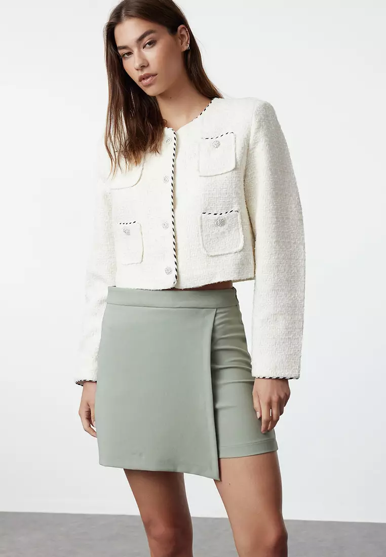 Buy Trendyol Overlap Front Skort Online | ZALORA Malaysia