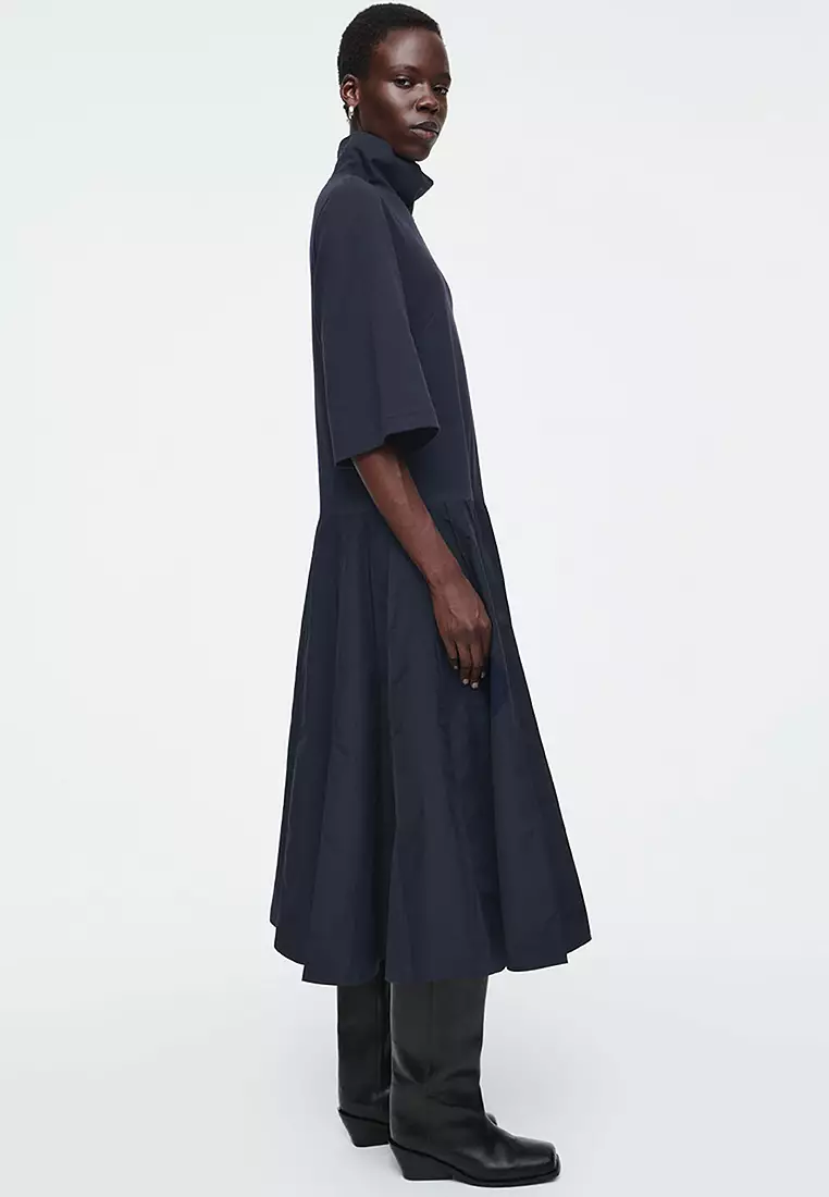 Cos Funnel-Neck Panelled Midi Dress 2025 | Buy Cos Online | ZALORA Hong ...