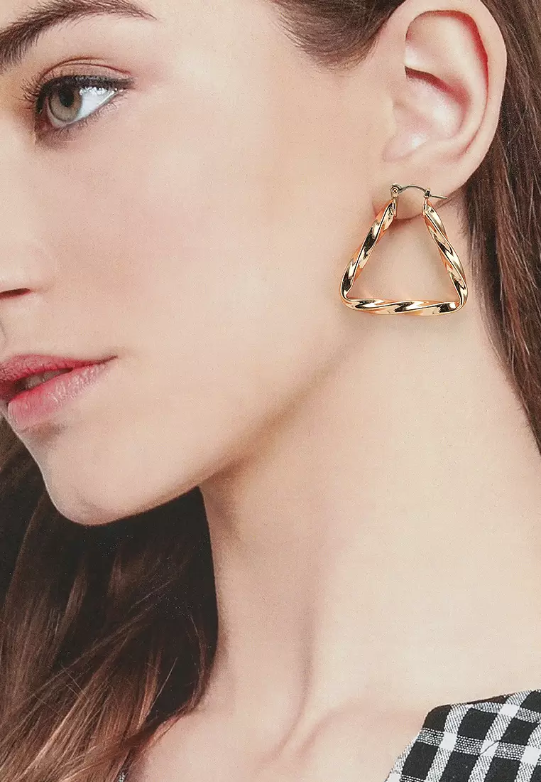 Jual ALDO Babriclya Triangular Twisted Earrings Original 2025 | ZALORA ...
