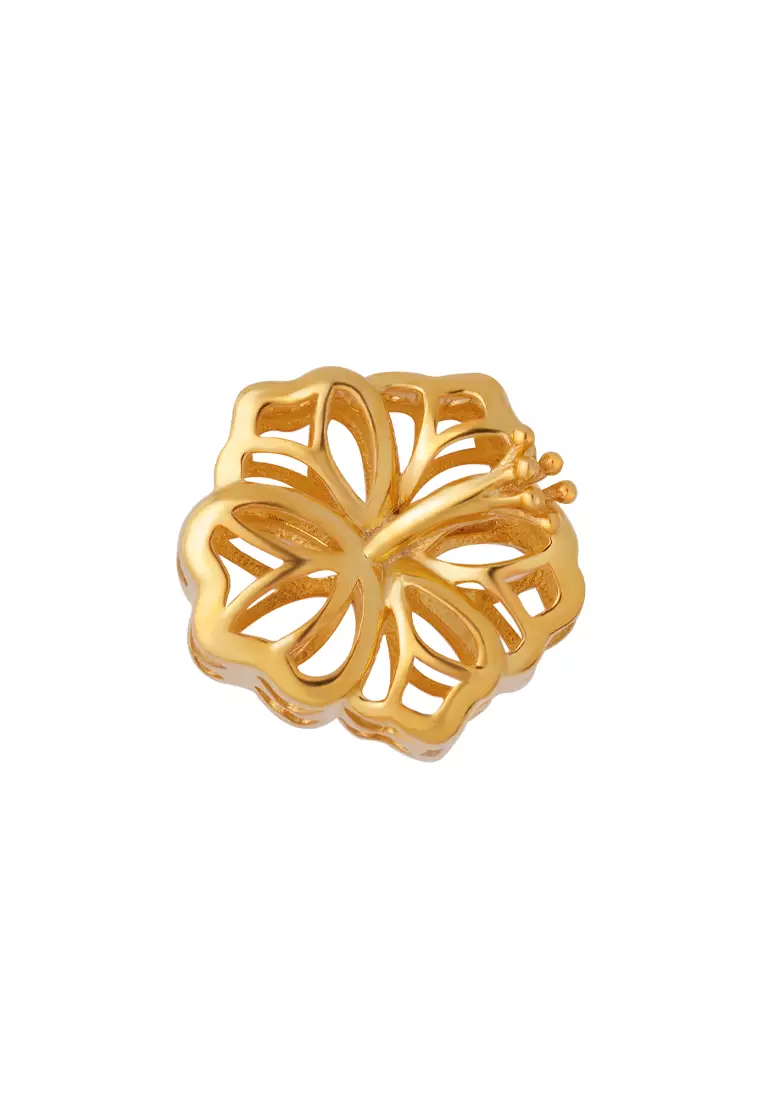 Buy TOMEI TOMEI Hollow Flower Charm, Yellow Gold 916 Online | ZALORA ...