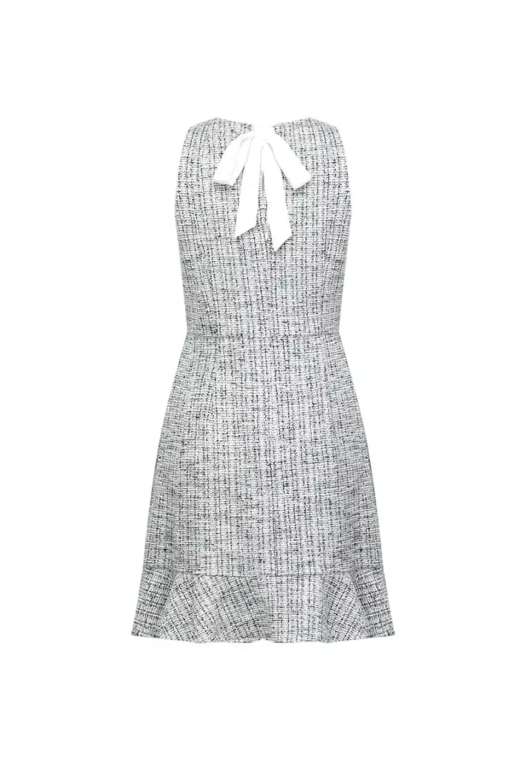 Buy G2000 Mermaid Hem Bow Back Tweed Dress 2025 Online | ZALORA