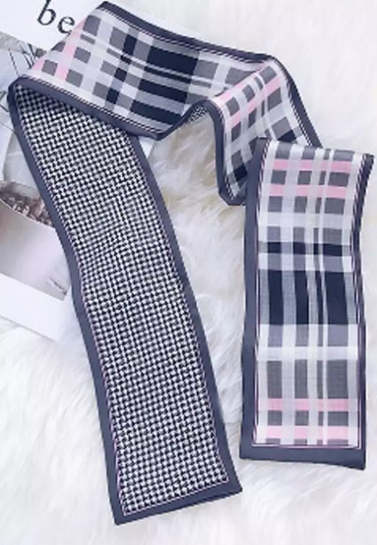 Jual San Marco Aksesoris Wanita Double Side Checks Skinny Multi purpose ...