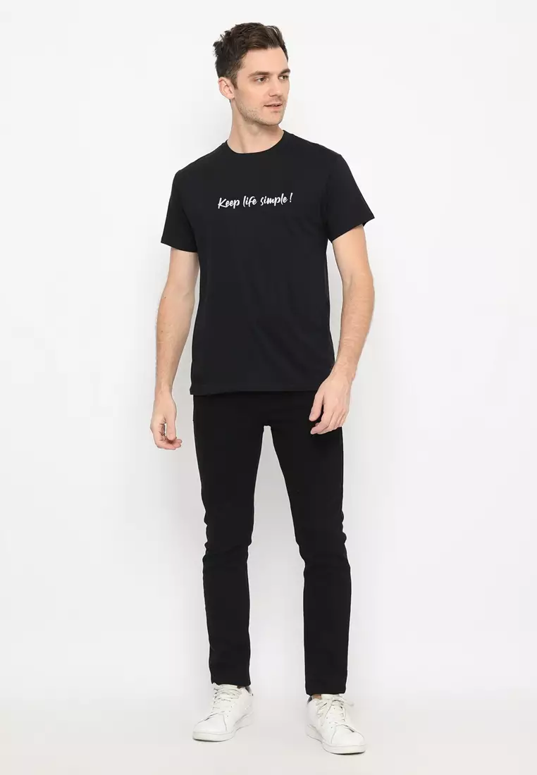 Jual Brain Clothing T-Shirt LIFE SIMPLE Hitam Original 2024 | ZALORA ...