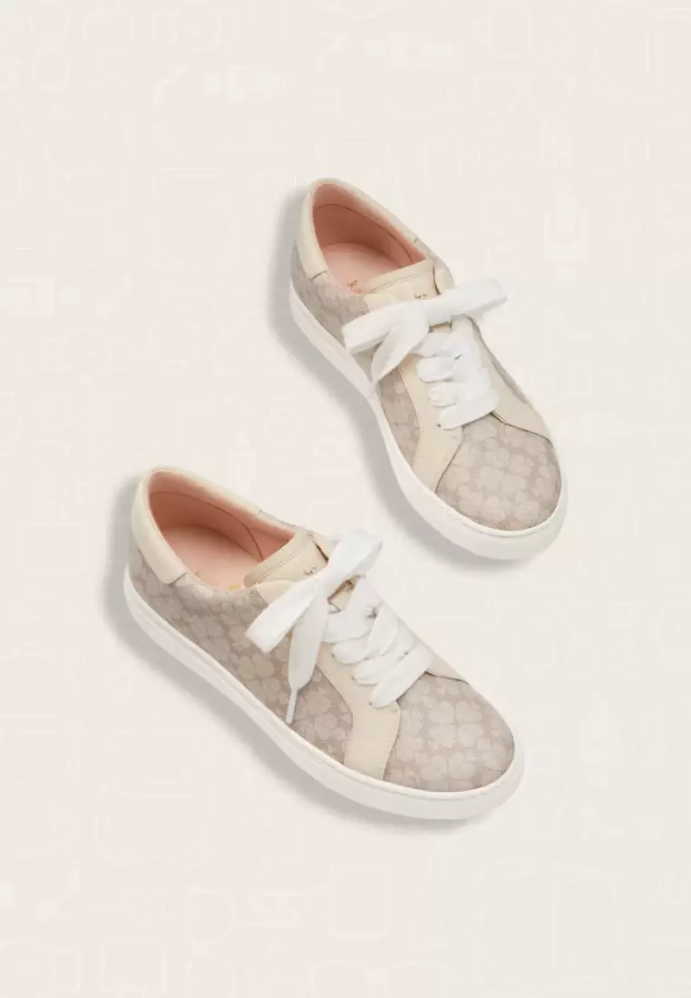 Jual Kate Spade Kate Spade Erin Spade Flower Sneaker Dark Mushroom ...