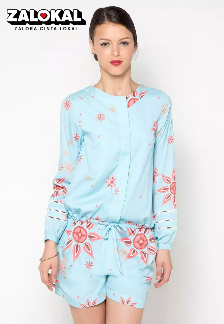 Jual Bateeq Long Sleeve Jumpsuit With Truntum Original 2025 | ZALORA Indonesia
