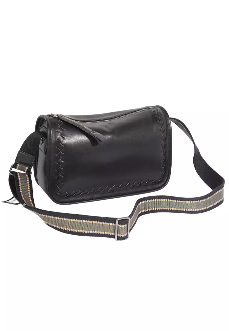 Buy Lara Horizontal Genuine Leather Men's Large Capacity Messenger Bag ...