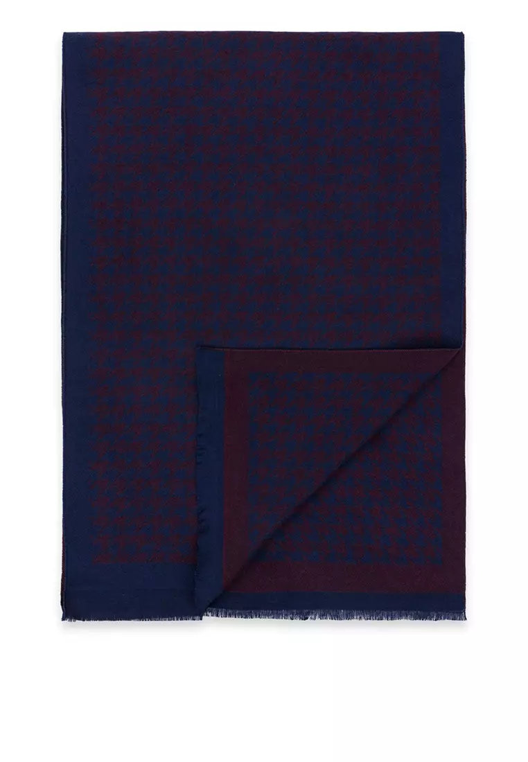 Buy Avva Mens Claret Red Pattern Shawl Scarf 2024 Online | ZALORA ...