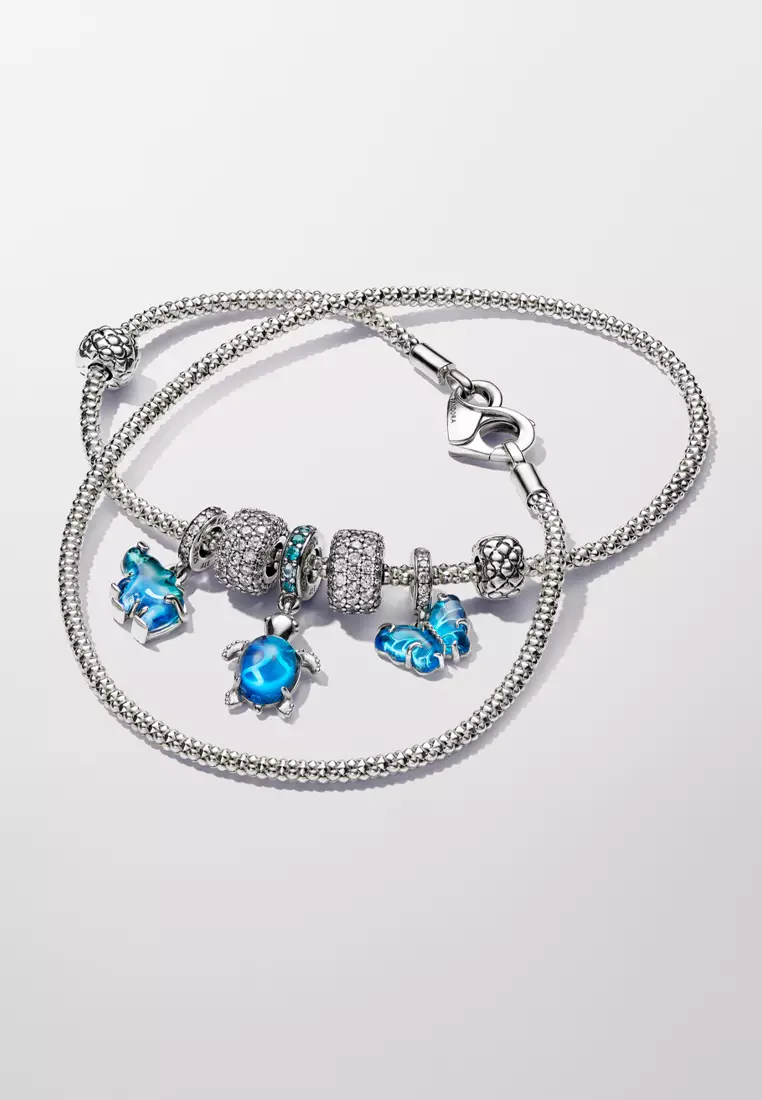 Buy PANDORA Pandora Blue Murano Glass Elephant Dangle Charm Online ...