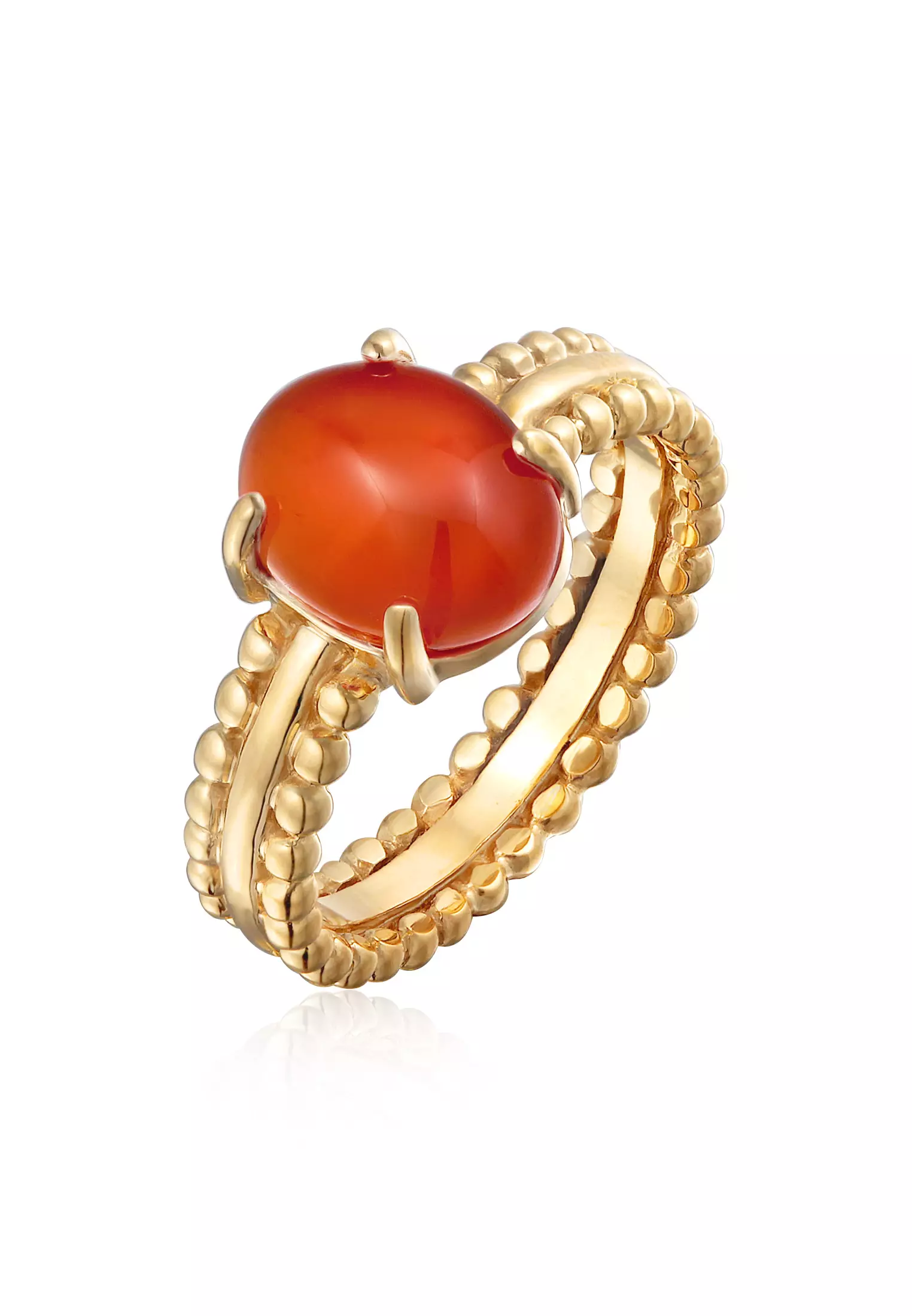 Buy ELLI GERMANY Carnelian Ring – Gold-Plated Silver 2026 Online | ZALORA