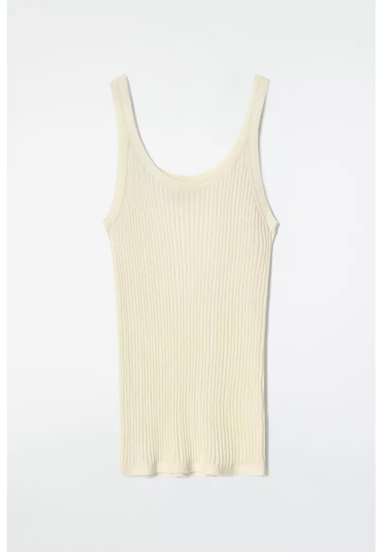 Jual COS RIBBED CASHMERE-SILK TANK TOP Original 2025 | ZALORA Indonesia