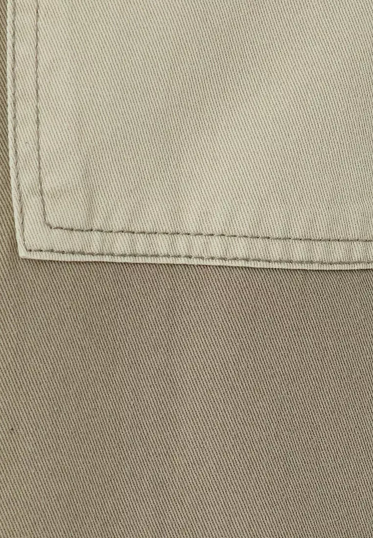 Buy KOTON Seasonal Jacket Color Block Zippered Pocket Detail Cotton ...