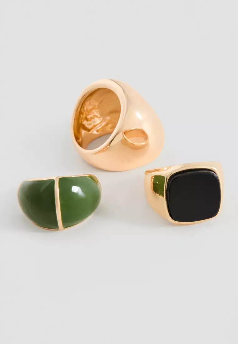 Buy Mango Combined Ring 3 Set 2026 Online | ZALORA