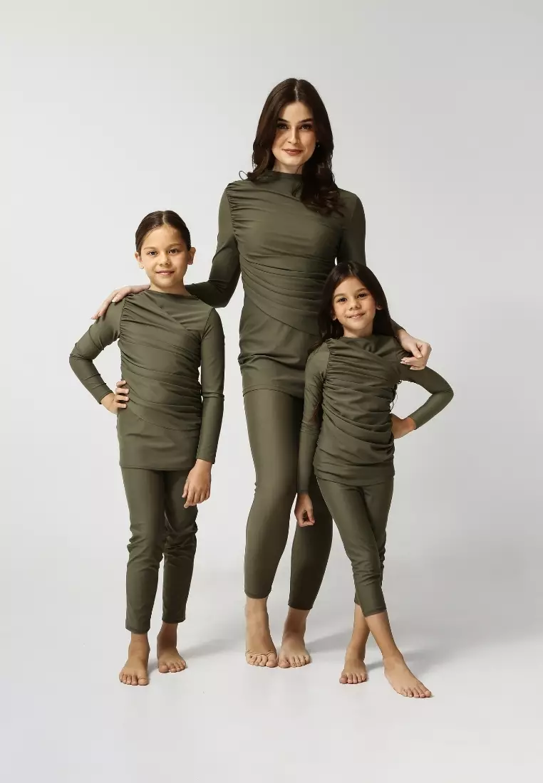 Buy LANUUK LANUUK Diana Kids Swim Set – Olive 2026 Online | ZALORA