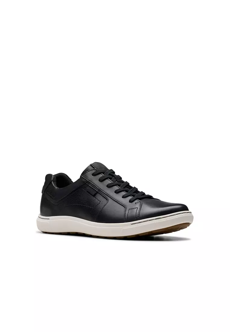Buy CLARKS Mens Mapstone Lace Sneakers - Black Leather 2025 Online | ZALORA