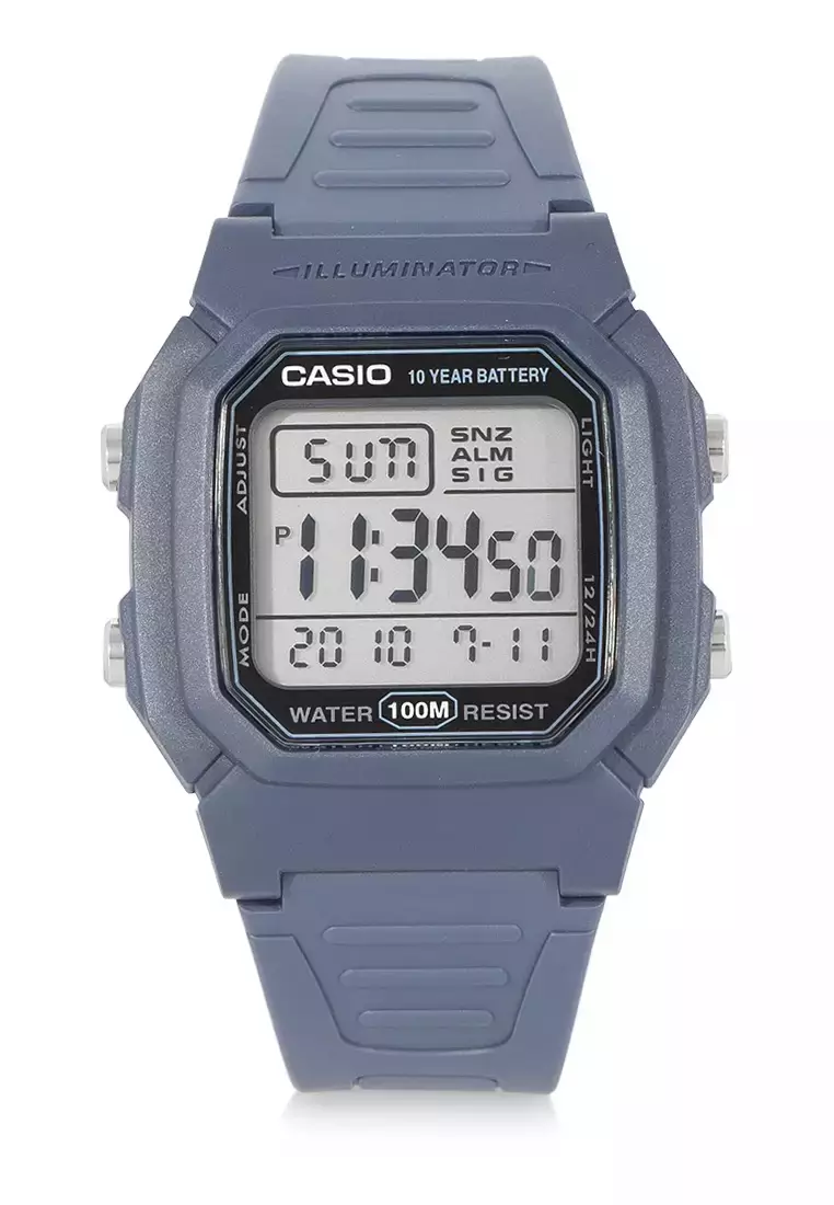 Jual Casio Casio Jam Tangan Wanita - Grey - Rubber Strap - W-800H-2AVDF Original 2024 | ZALORA ...