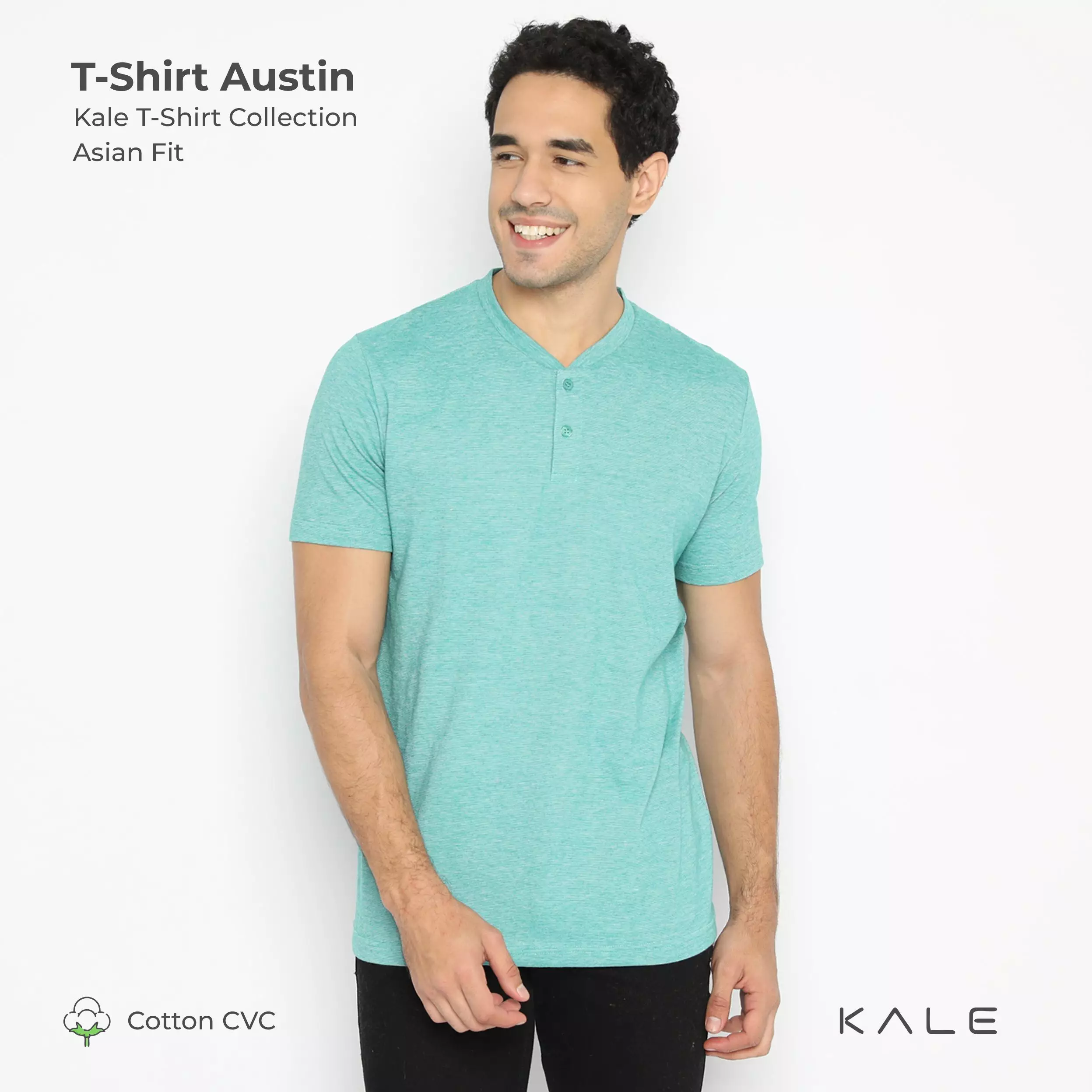 Jual Kale Clothing Kale Austin Green / Kaos Kancing Pria Lengan Pendek ...